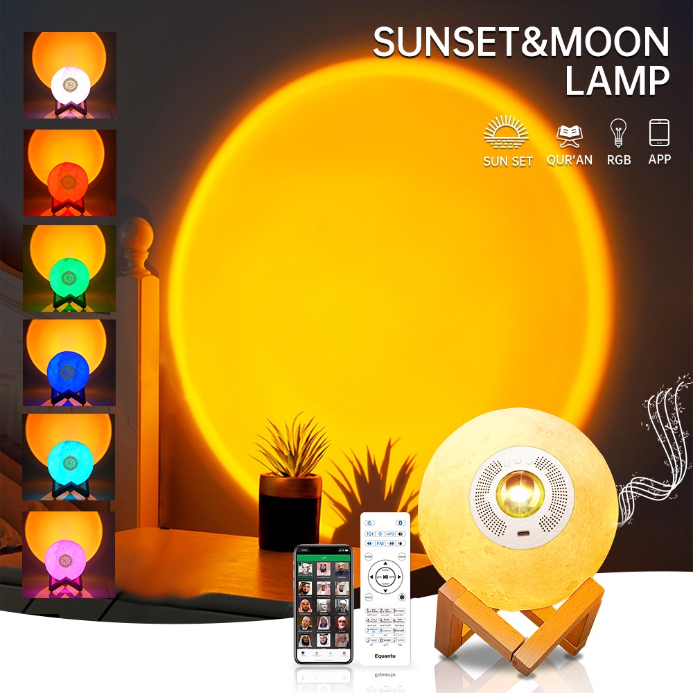 ♈ Equantu Islamic Gift APP Control Portable Al Digital Mp3 Quran Player ...