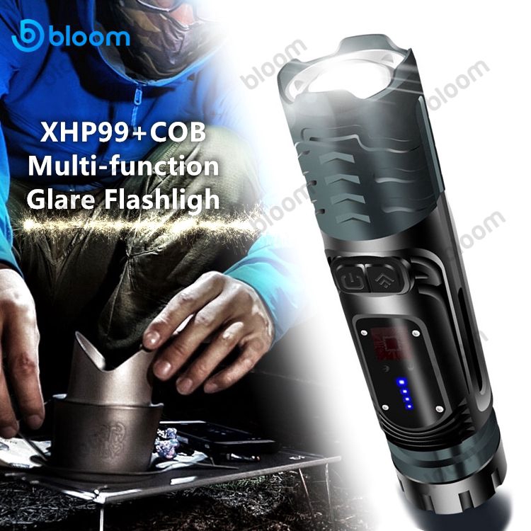 COD|ถูกที่สุด| XHP99+COB Multi-function Glare Flashlight Waterproof ...