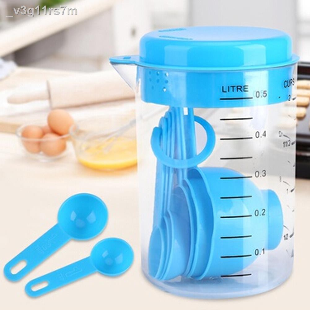 【พร้อมส่ง】 7Pcs Measuring Cup Container with Spout and Stackable ...
