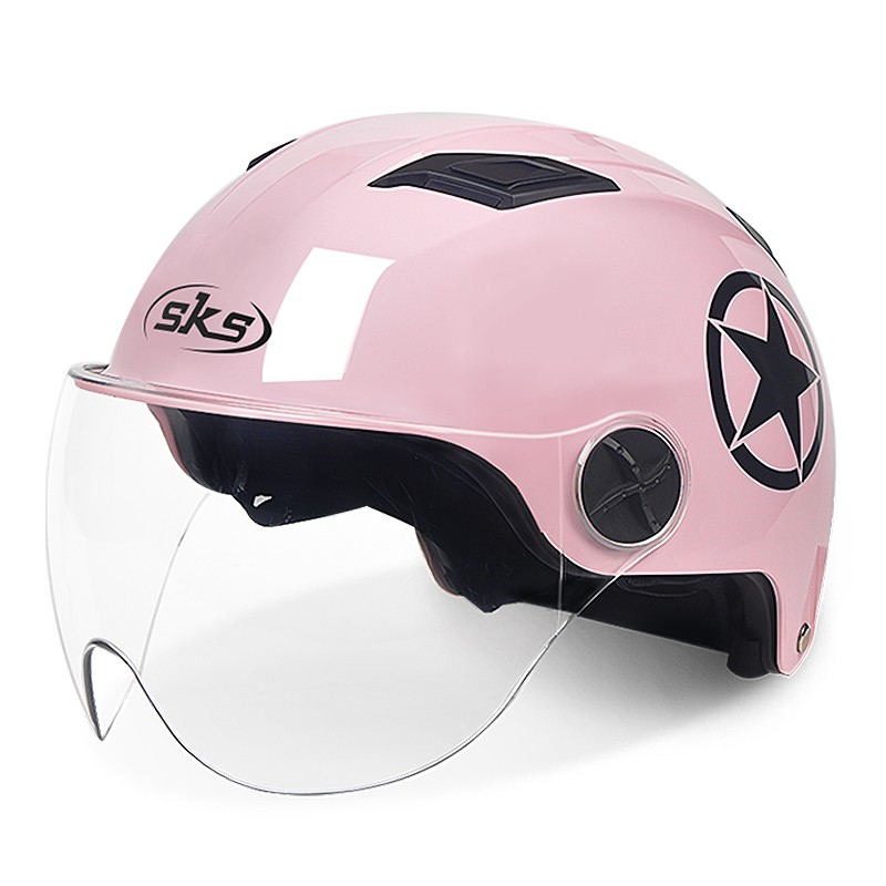 ชิวหมวกกันน็อค >SKS Electric Bike Helmet Men and Women Cute Harley Half ...
