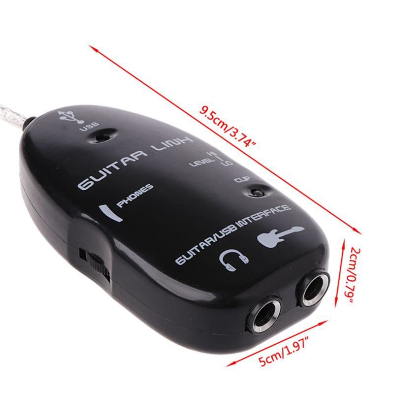 USB guitar cable recording adater sound layer card effects interface ...