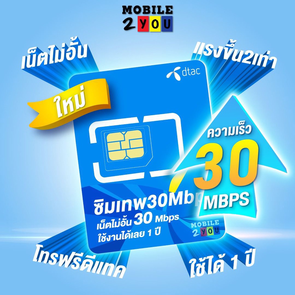 เลือกเบอร์ได้ ชุด3 ซิมเทพ เน็ตแรง ดีแทค 30mbps ตัวแรก dtac เน็ตไม่อั้น1ปี ไม่ลดสปีด โทรฟรี ดีแทค ...
