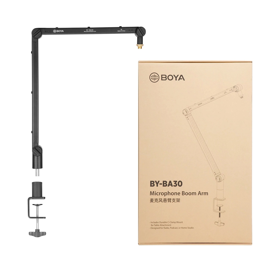 BOYA BY-BA30 (เหลือ2526 โค๊ดZETAZB487) Suspension Microphone Boom Arm ขาตั้งไมค์ หนีบโต๊ะ - zeta ...
