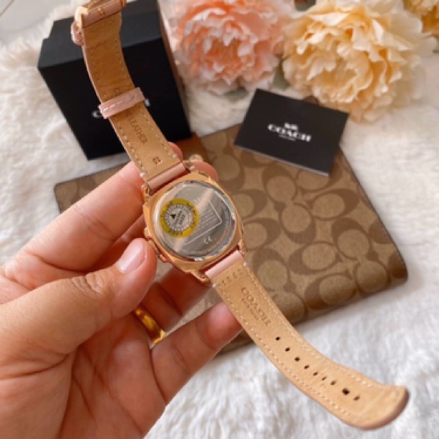️พร้อมส่ง COACH #14503151 MINI BOYFRIEND PINK LEATHER ROSE GOLD CASE ...