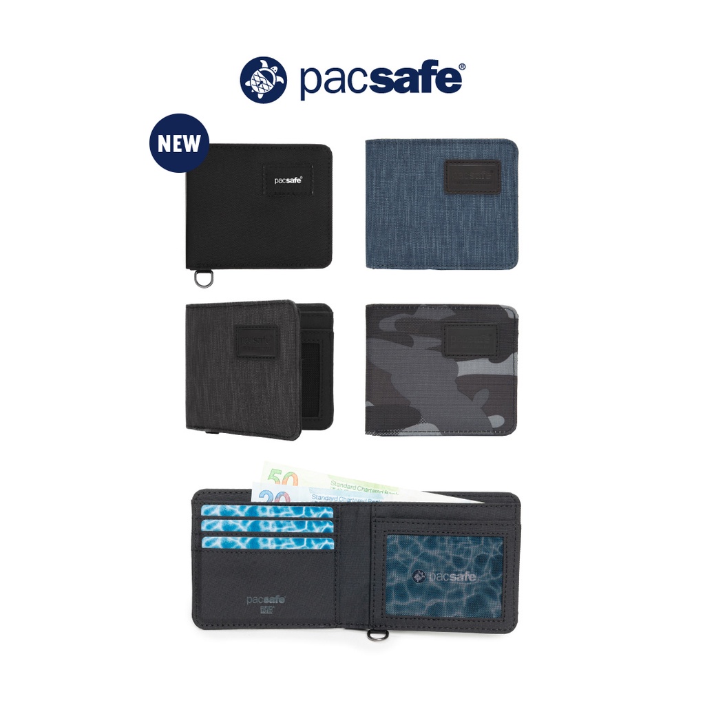 Pacsafe RFIDSAFE RFID BLOCKING BIFOLD WALLET ANTI-THEFT กระเป๋ากันขโมย ...