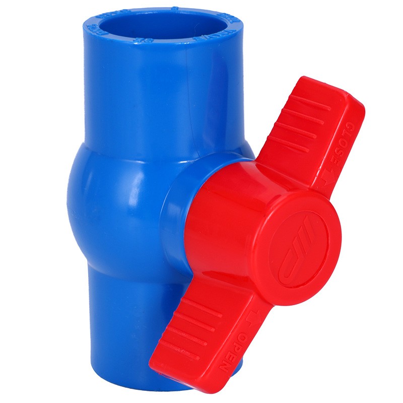 Slip Full Port Red Handle Lever U-PVC Ball Valve Blue - sugarp.th ...