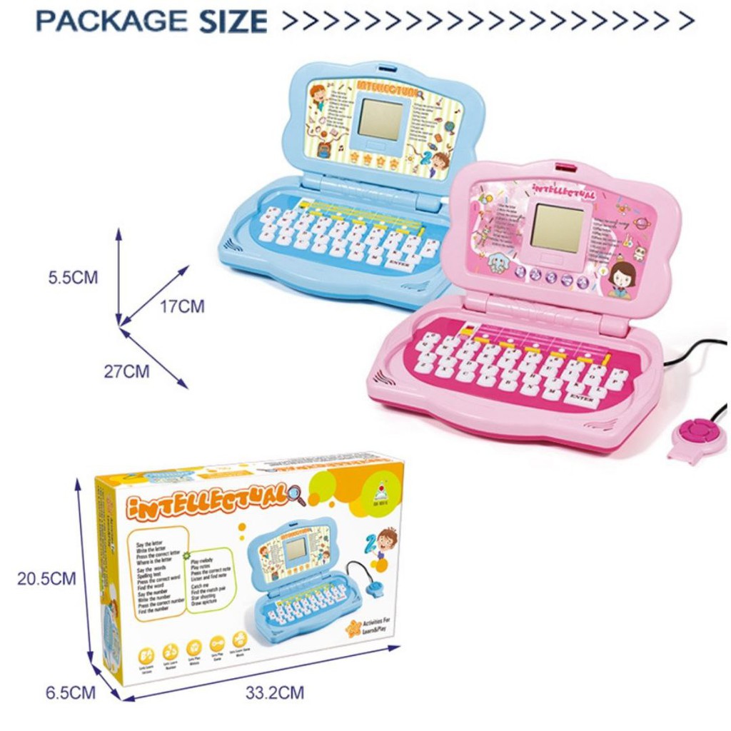Laptop Mainan Laptop Budak Kids Early Learning English Laptop Computer ...
