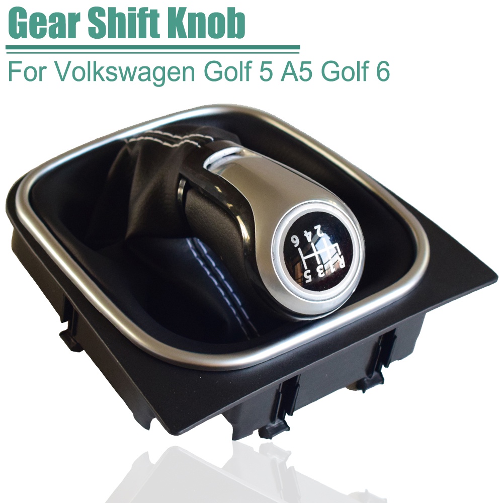 56 ความเร็ว MT เกียร์ Shift Knob Lever Stick Boot สำหรับ VW Volkswagen ...