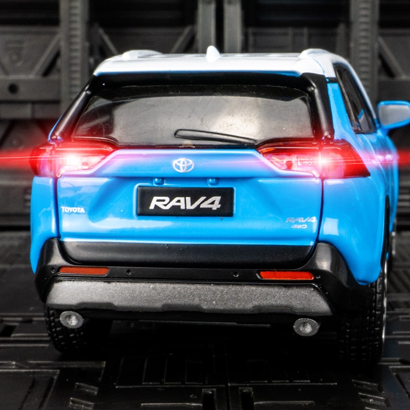 Hot Toys Diecast 132 Toyota RAV4 Alloy Car Model Sound Light Can Open ...