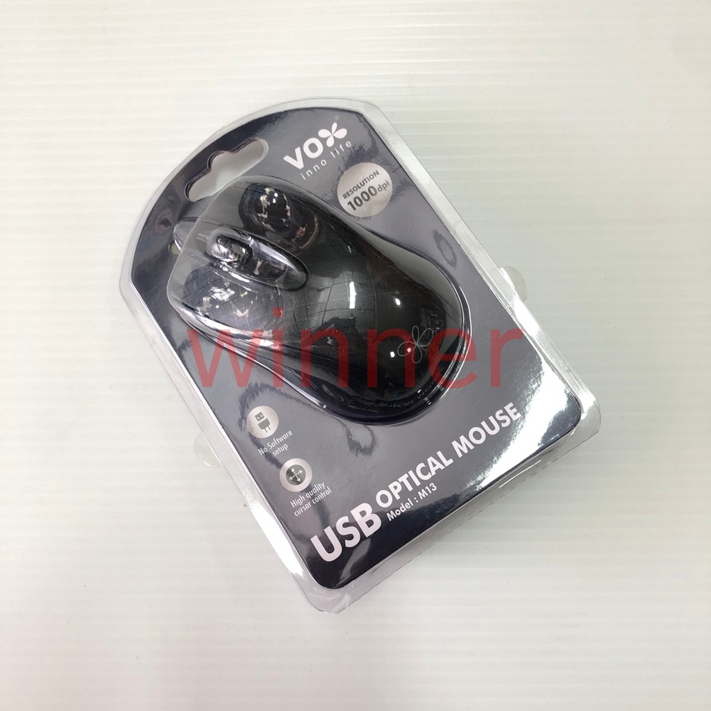 VOX เม๊าส์มีสาย USB Optical Mouse VOX รุ่น M13 - Black - winner ...