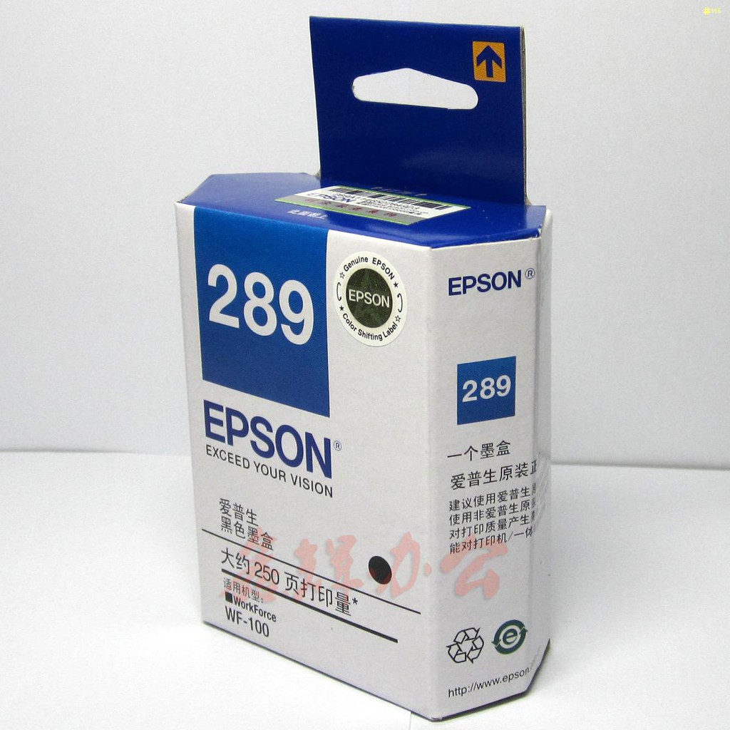 ตลับหมึก Epson 289 สีดำดั้งเดิม 290 สี WF-100 WF-110 เครื่องพิมพ์ T2950 ...