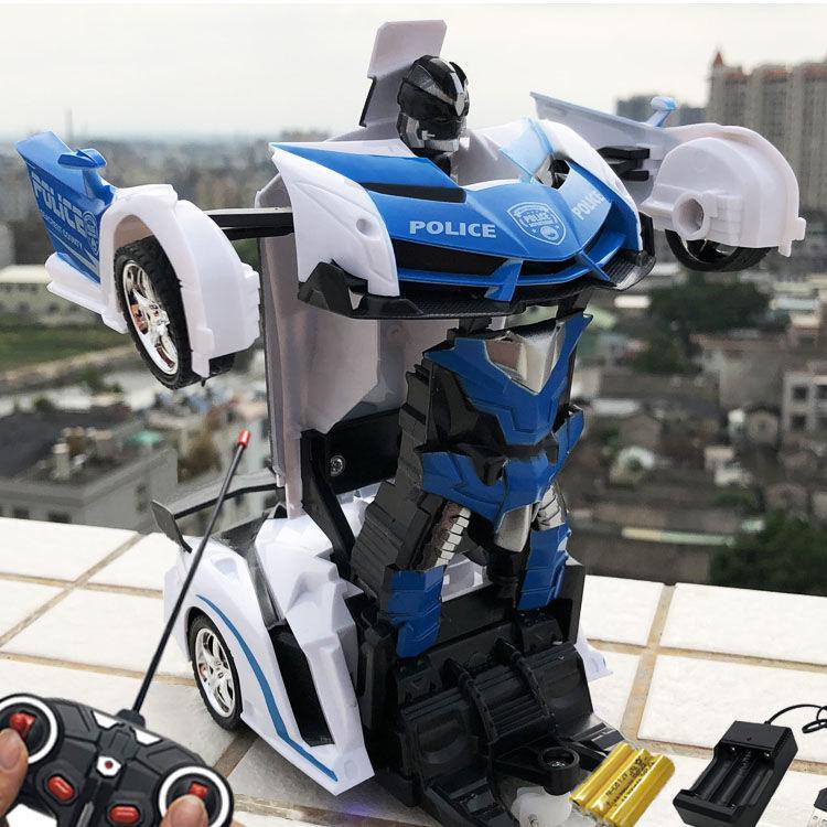 One-button Transformers Robot Remote Control Car Toy Car Baby Boy ...
