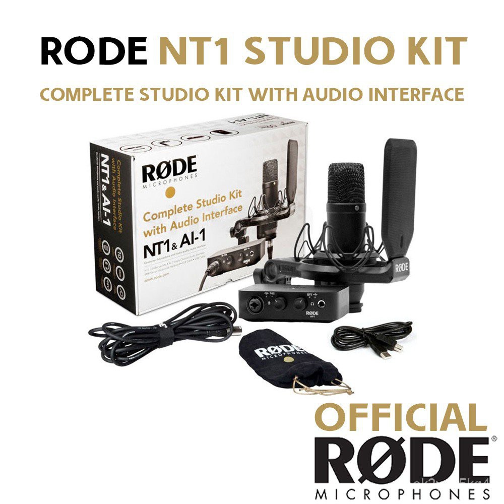 Rode NT1 Complete Studio Kit (including AI-1 audio interface) with SM6 ...