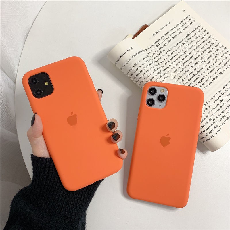 เคสโทรศัพท์ซิลิโคนสีส้มสําหรับ Iphone11 / 8Plus / 7P Xr / Xs Max Apricot - lkxklkx3.th - ThaiPick