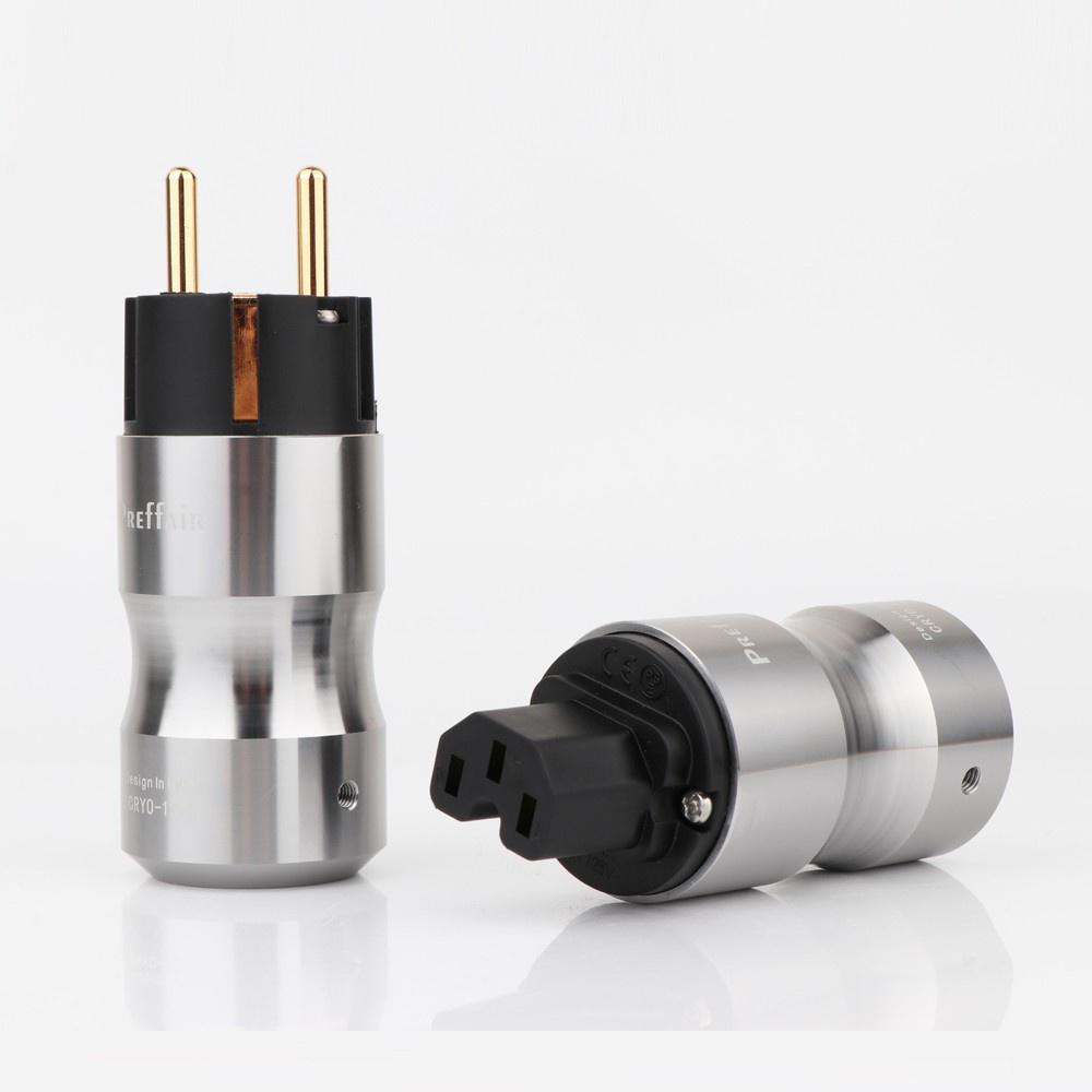 Pair High Quality P090 24k Gold plated schuko Power connetor Schuko ...