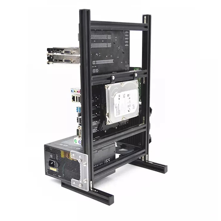 Open chassis frame All aluminum rack diy ATX MATX ITX vertical ...