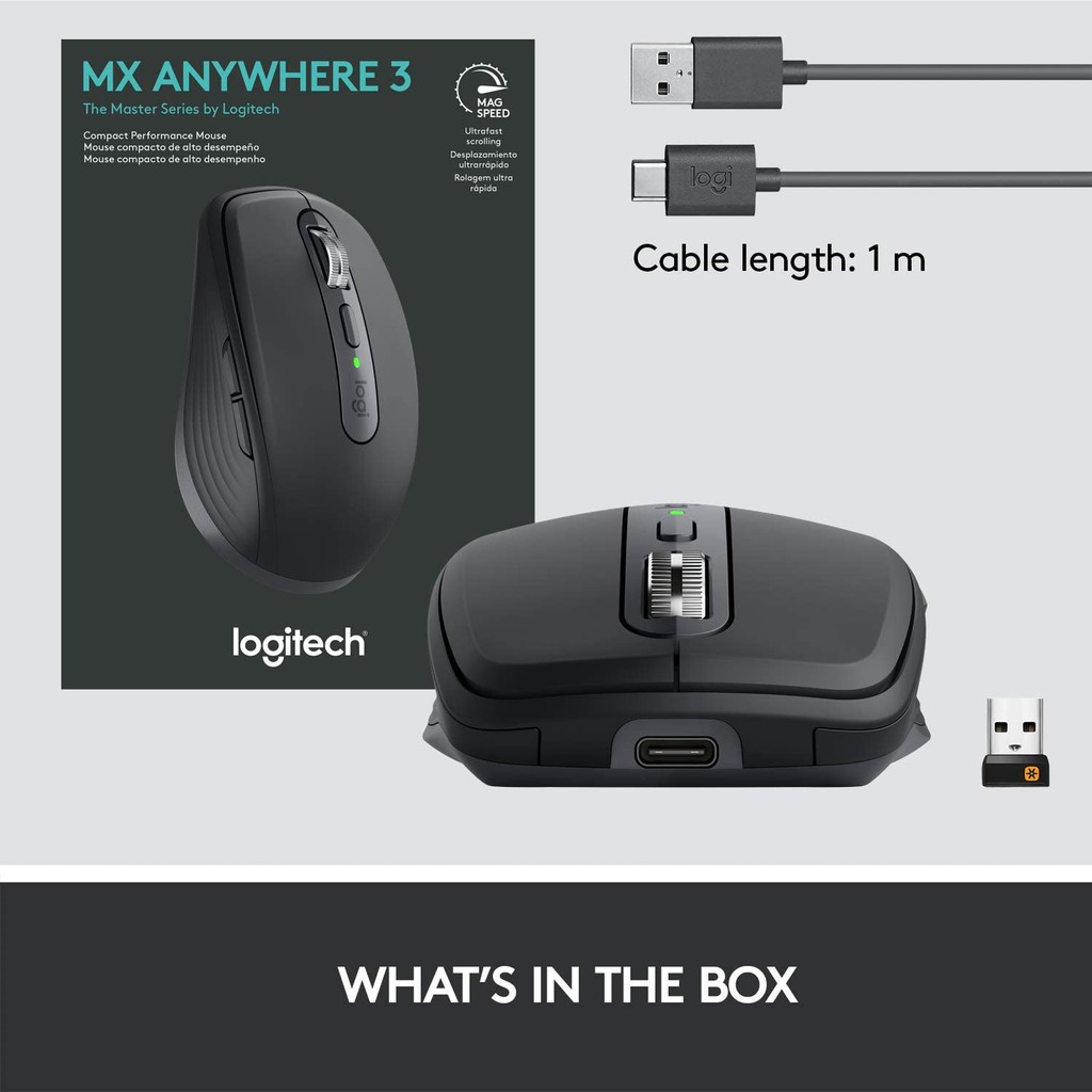 โปรแรง12.12️เมาส์ไร้สาย️ Logitech MX Anywhere 3 Compact Performance ...