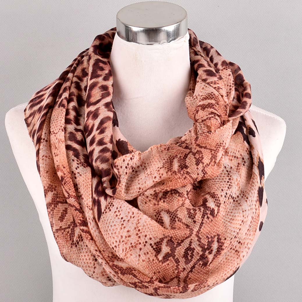 Autumn/winter Snakeskin Leopard Print Voile Chiffon Scarf Long Lady ...