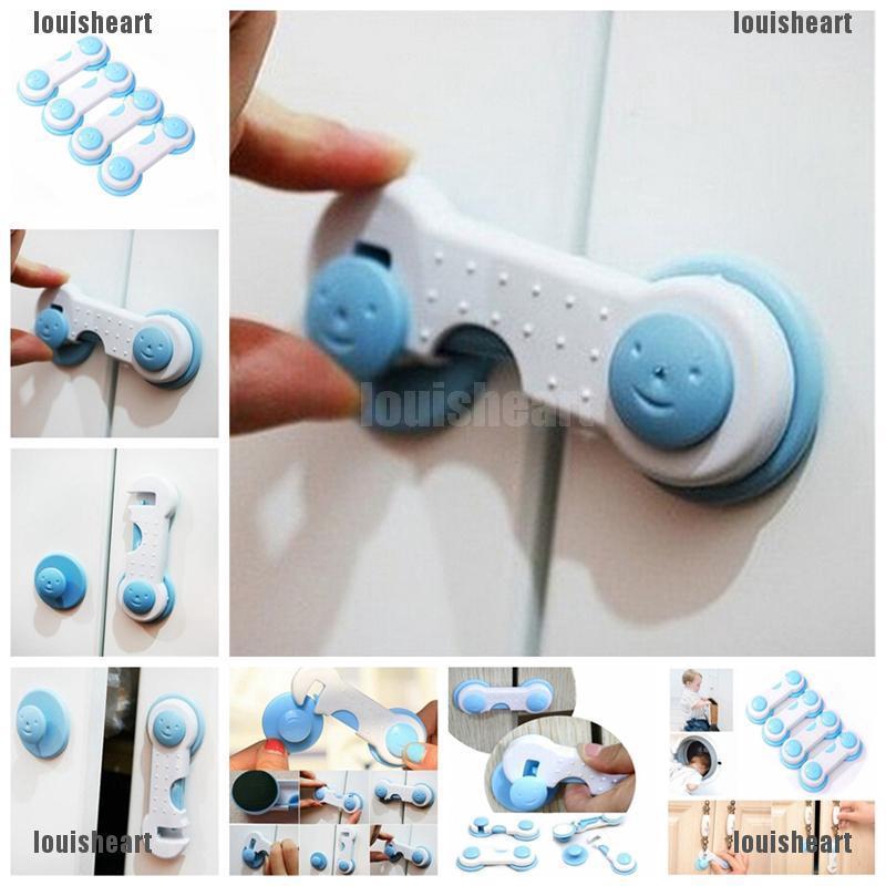 thro 2pcs Baby Child Kids Safety Lock Adhesive Cupboard Cabinet Door ...