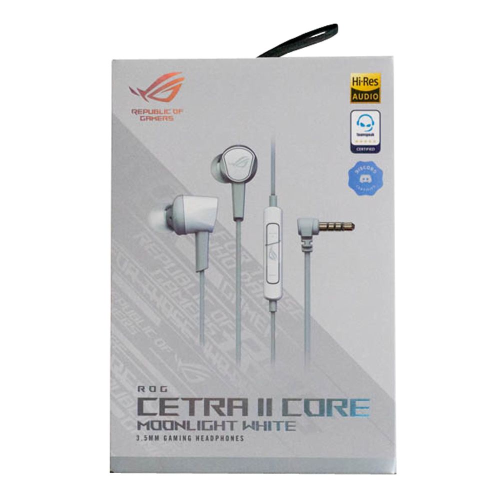 ASUS ROG Cetra II Core 3.5mm in-Ear Gaming Headphones ( Moonlight White ...