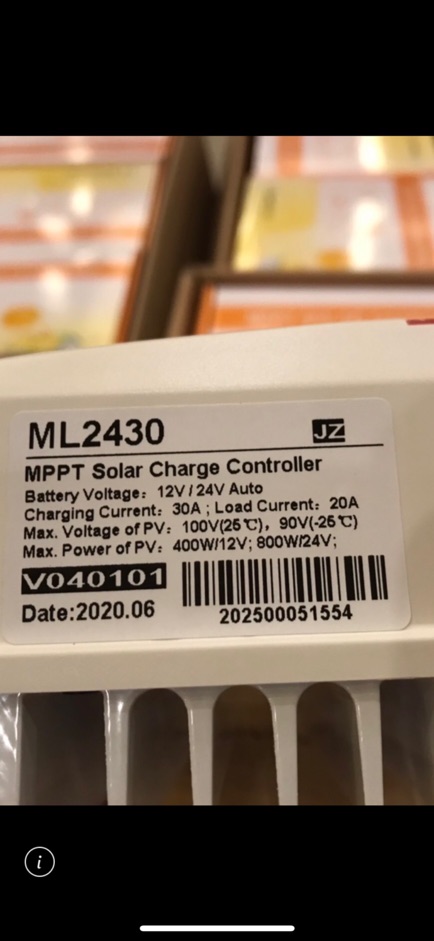 Control Charge 203040A 12.V 24V MPPT ML2420 ML2430 ML2440 คอนโทรลเลอร์ ...