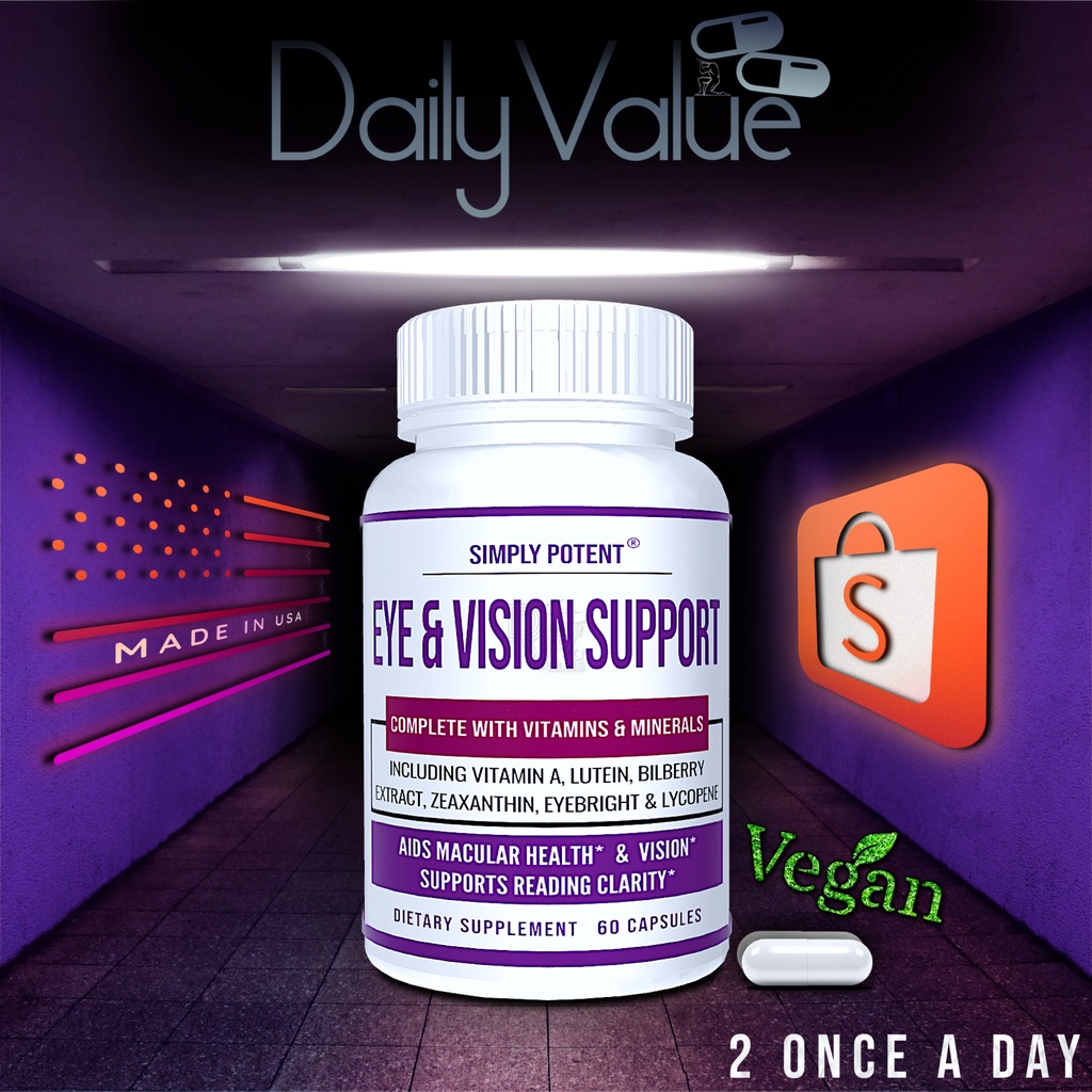 บำรุงสายตา Eye Vision Support w Lutein 60 Caps by SIMPLY POTENT ...