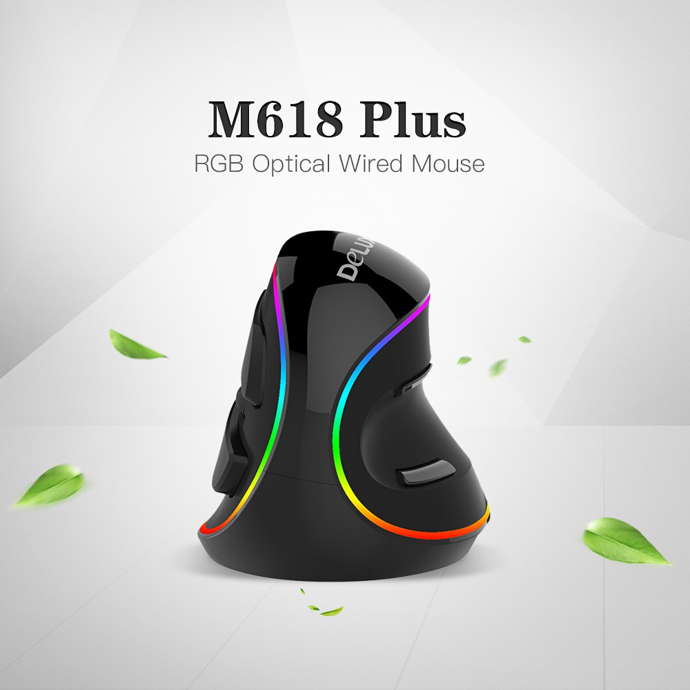 delux m 618 plus rgb เมาส์ออปติคอลแบบใช้สาย 8001200160024004000 dpi 5 ...