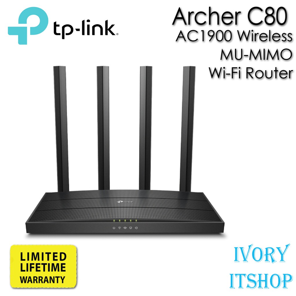 ♛ROUTER (เราเตอร์) TP-LINK ARCHER C80 - AC1900 WIRELESS MU-MIMO WI-FI ...