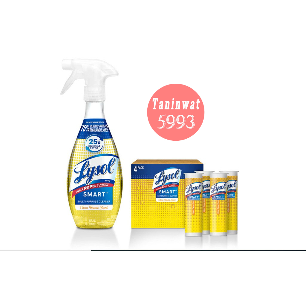 [พร้อมส่งจากไทย] Lysol Smart Multi-Purpose Cleaner Kit, Citrus Scent ...