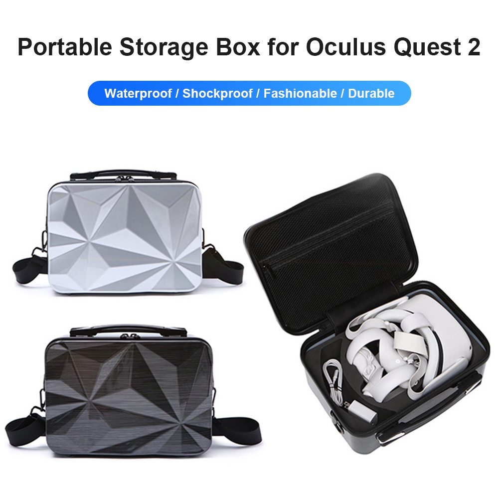 VRrotable VR Accessories For Oculus Quest 2 VR Headset Travel Carrying ...