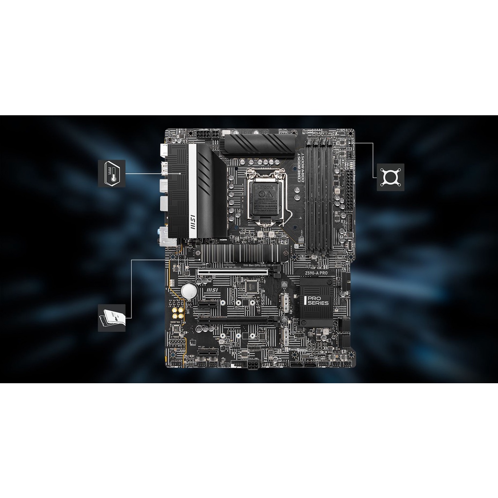 MSI Z590 A-PRO MAINBOARD (1200) สินค้าใหม่ พร้อมส่ง!! MSI Z590 A PRO ...