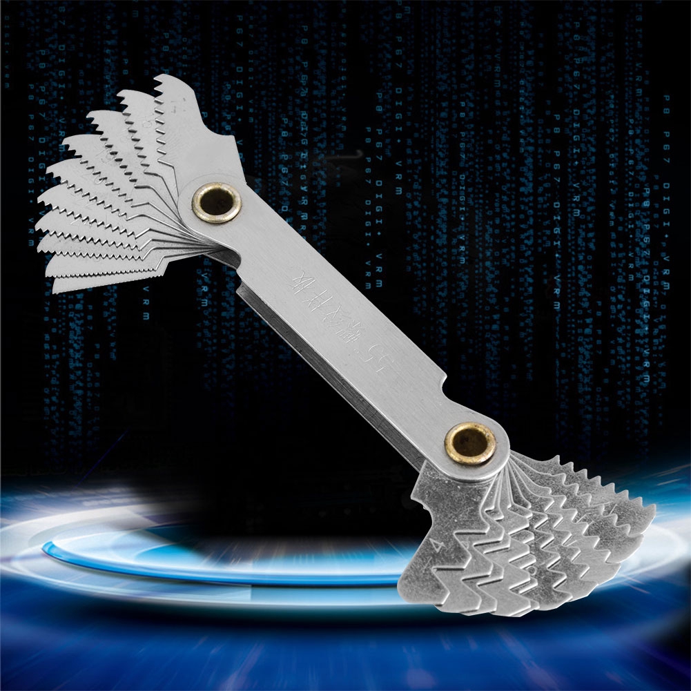 Screw 55° Thread Pitch Measuring Stainless Steel Imperial Gauge - xguli ...