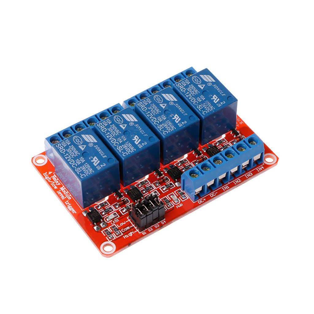 kiss*12V 4 Channel Relay Module with Optocoupler Isolation Supports ...