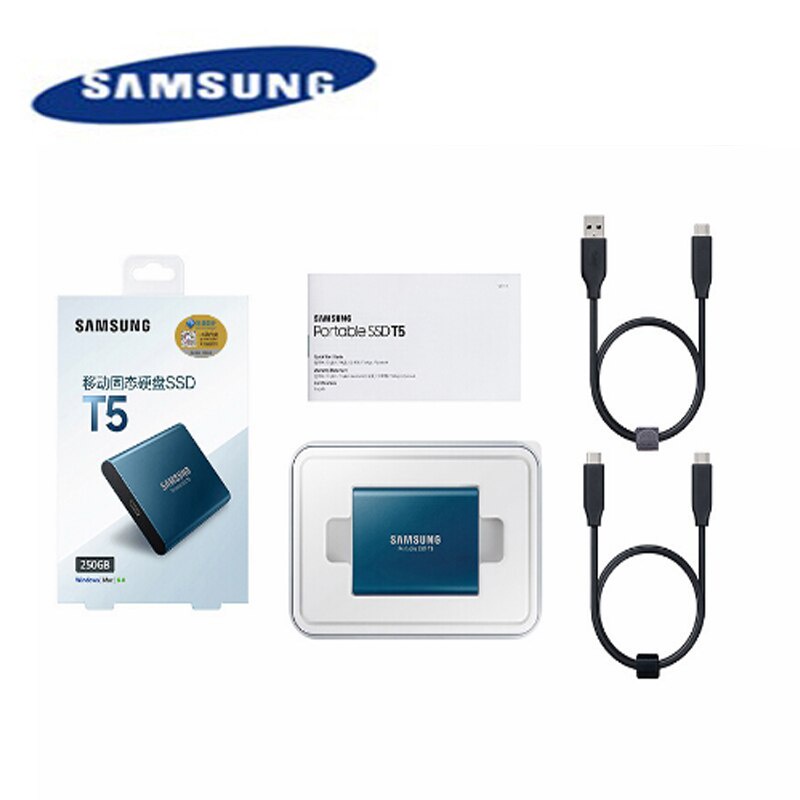 Original Samsung External SSD T5 USB3.1 USB3.0 500GB 1TB 2TB Hard Drive ...