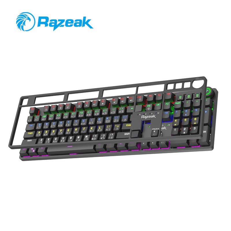 Razeak RK-X41 TKL 60 Keyboard Gaming แมคคานิคอล บลูสวิตช์แท้ คีย์บอร์ด ...