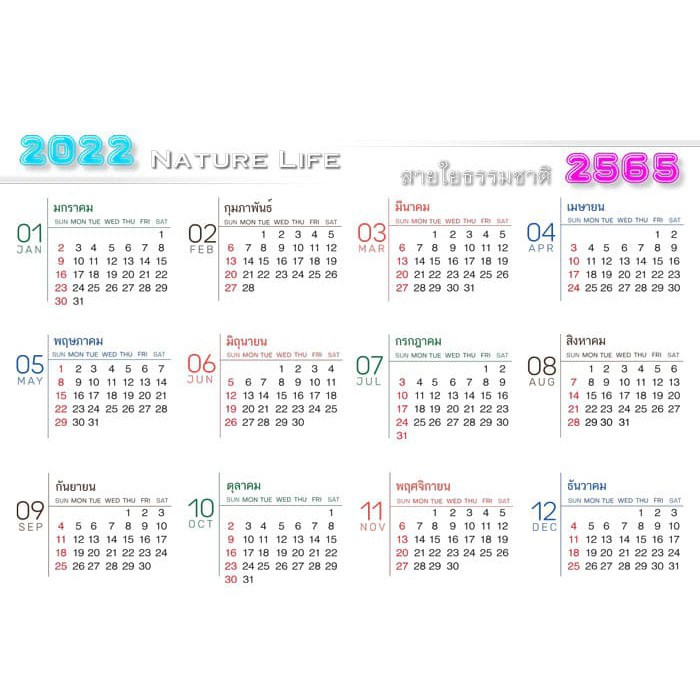 ♔ปฏิทิน ตั้งโต๊ะ 2564 Calendar 2021 ชุด Nature Life_สายใยธรรมชาติ จำนวน ...