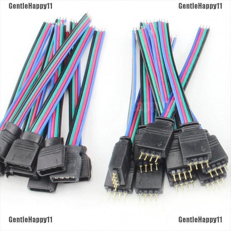 สายไฟ 4 Pin Female RGB สำหรับ 3528 5050 SMD LED Strip Lights ...