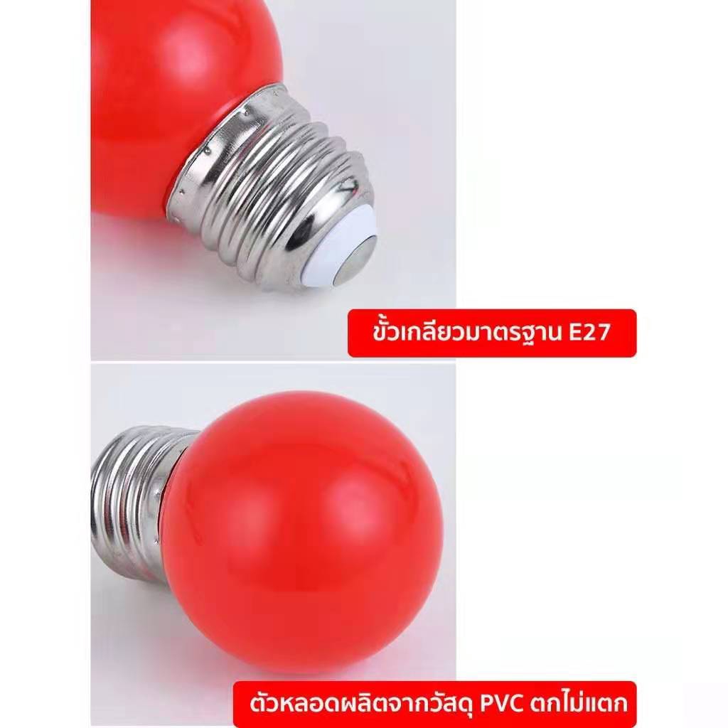 ST หลอดไฟปิงปอง LED 3W E27 หลอดปิงปอง ราคาพิเศษ (เป็น PVC ตกไม่แตก) ขั้วมาตรฐาน E27 หลอดไฟอีเวนท ...