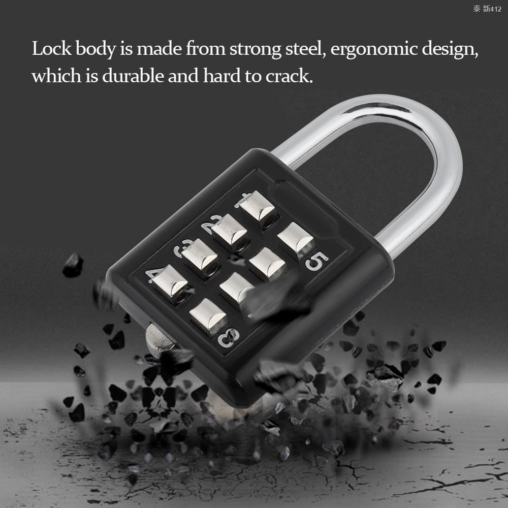 8 Dial Digit Password Combination Padlock Zinc Alloy Suitcase Luggage ...