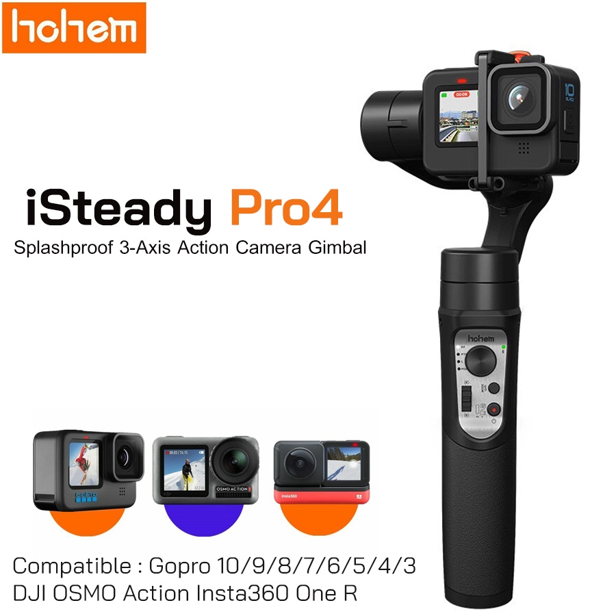 Hohem iSteady Pro 4 3-Axis Action Camera Gimbal ไม้กันสั่น กันน้ำ ...