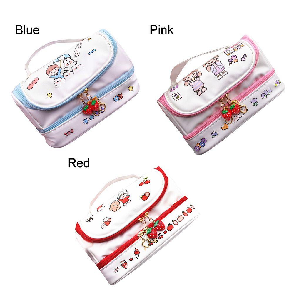 Snowpy กระเป๋าเครื่องสําอาง แบบสองชั้น อเนกประสงค์ ความจุขนาดใหญ่ ...