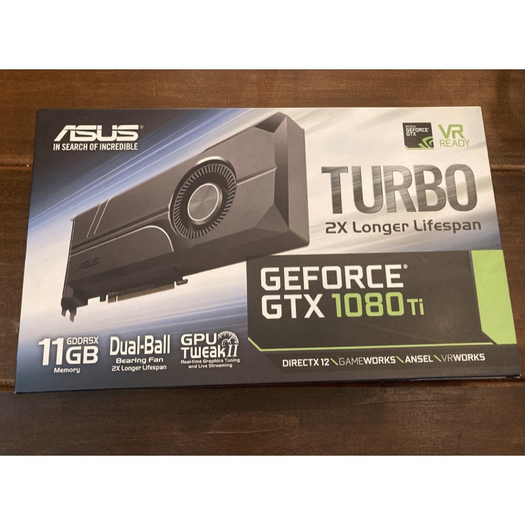 ASUS GeForce GTX 1080 TI 11GB Turbo Edition GDDR5X Graphics Card ...