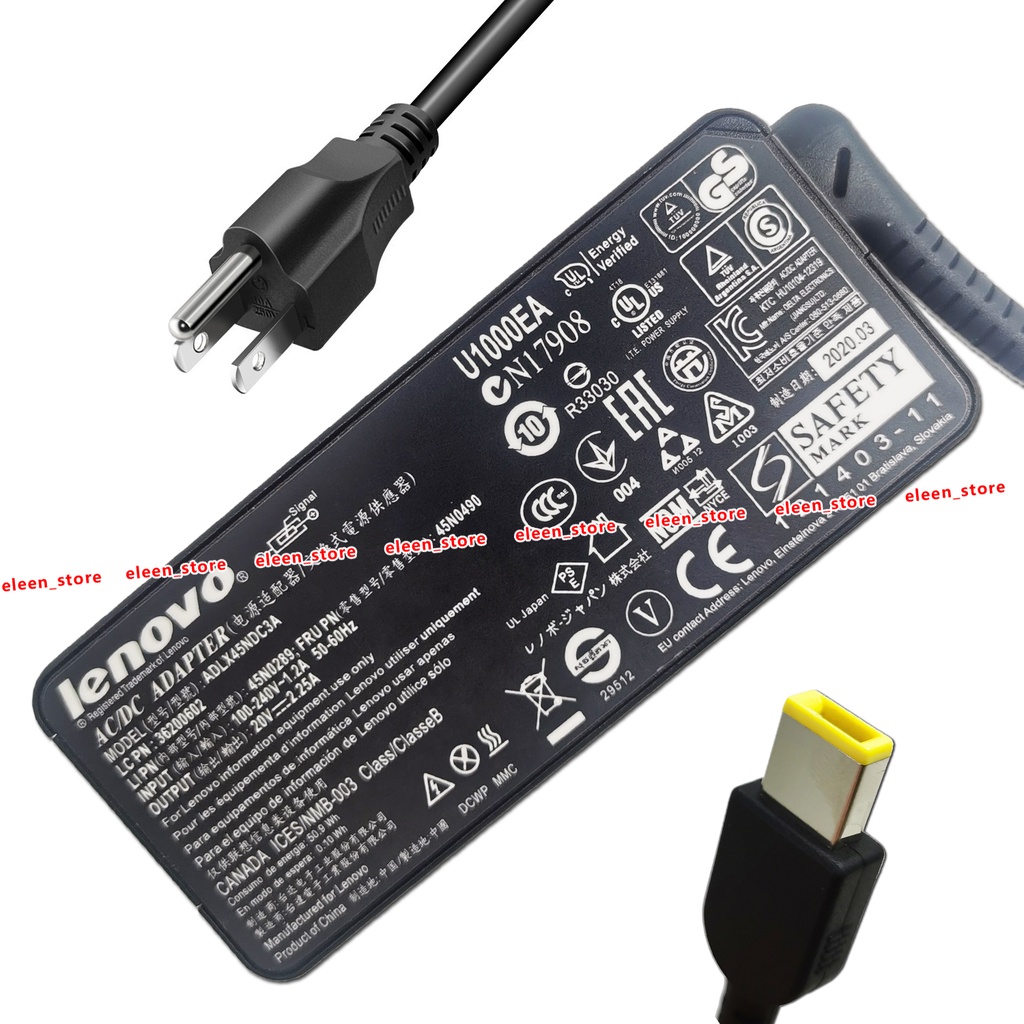 original 20V 3.25A AC Adapter Laptop Charger For Lenovo Thinkpad X240 ...
