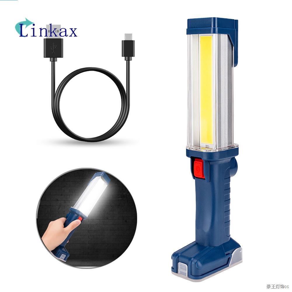 LED COB Flashlight Torch USB Rechargeable LED Work Light Magnetic COB ...