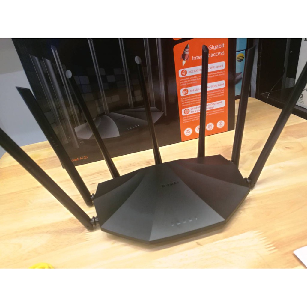 Tenda AC23 Wireless Router AC2100 Gigabit LAN ไวไฟเร้าเตอร์ 7 เสาเทพๆ ...