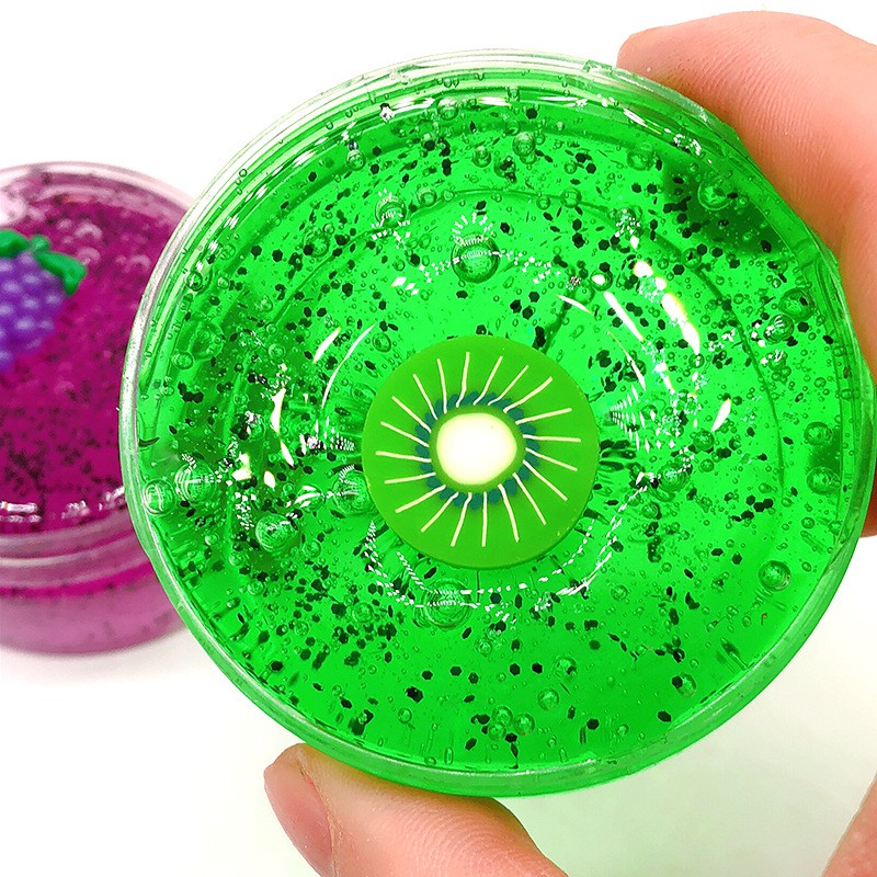 ผลไม้ 60 มล. Squishies โคลนเมือกสีโป๊วความเครียดองุ่นกากตะกอน Lizun ...