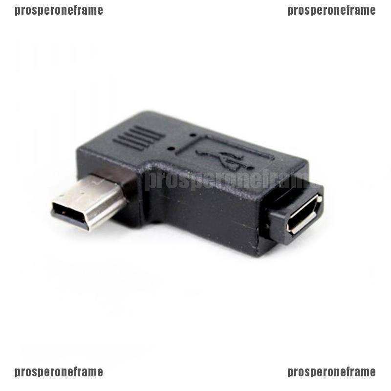 90 Degree Right Left Angle Mini USB Type A Male To Micro USB Female Ada ...