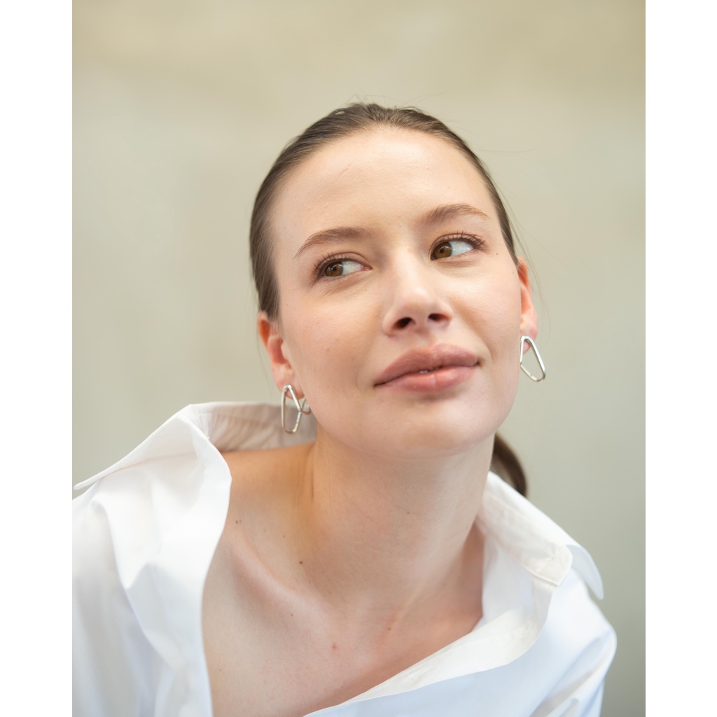 SWAN - Nova Line Earring ต่างหูเงินแท้ เงินเกลี้ยง - swanthailand - ThaiPick