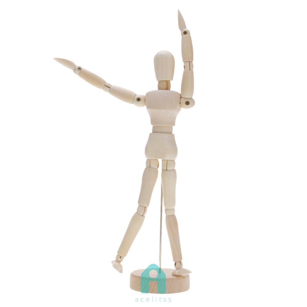 ACT Handmade Wooden Movable Limbs Human Figure Model Artist Sketch Draw ...