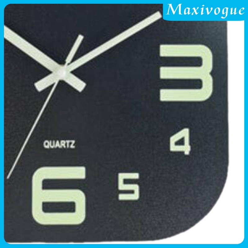 [HOT!] 30cm Square Wall Clock ,Luminous Wooden Decorative, Modern Night ...
